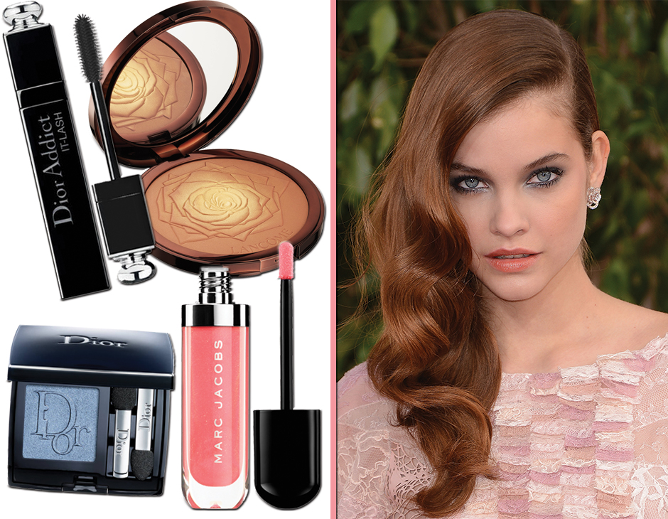 Copia il trucco di Barbara Palvin: smokey eyes azzurro e labbra corallo ...
